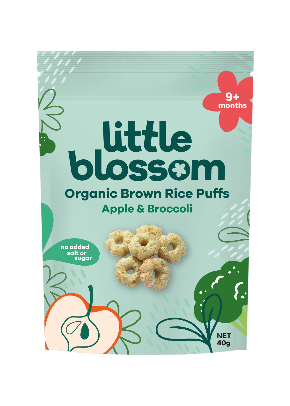Organic Brown Rice Puffs | Apple & Broccoli — Little Blossom Philippines