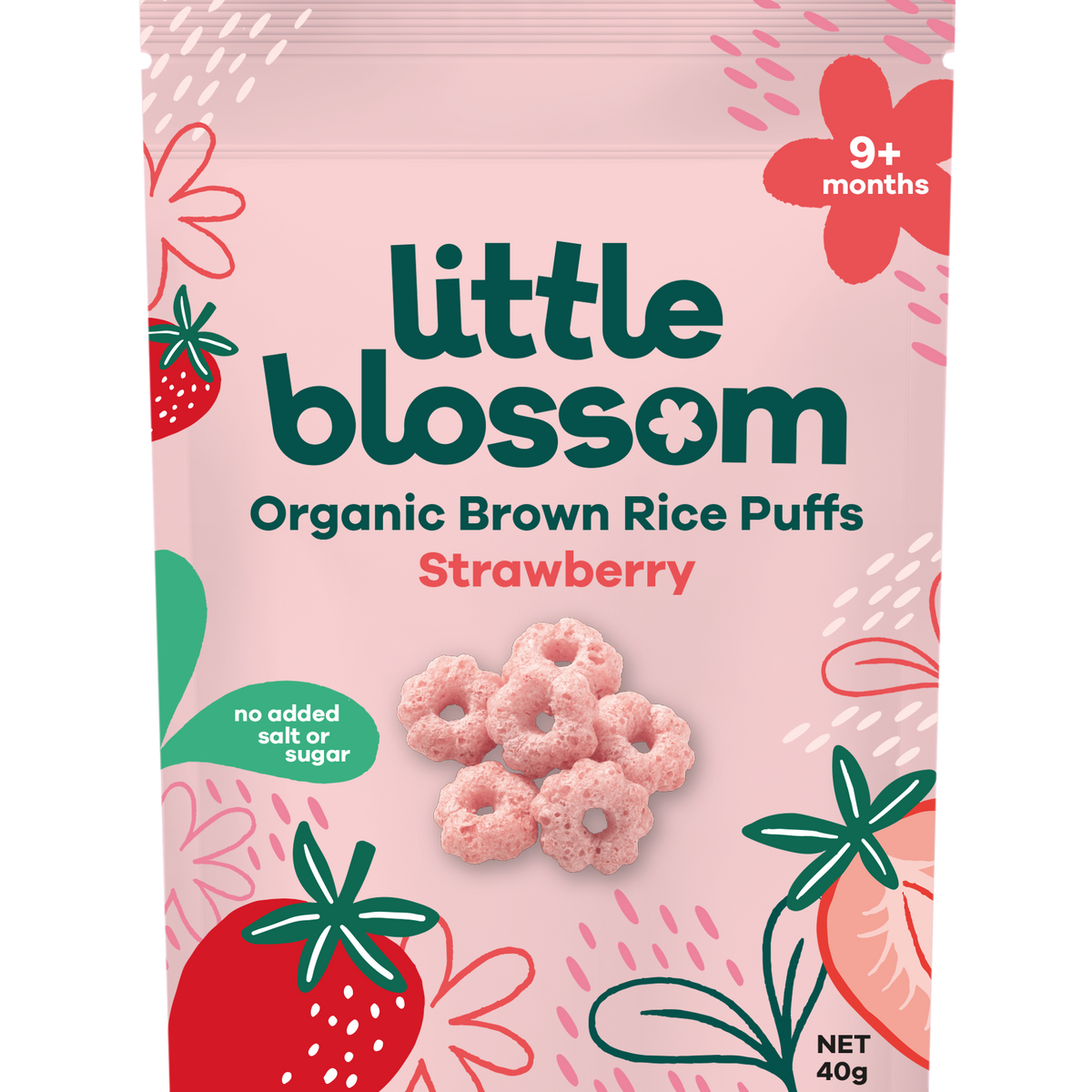 Organic Brown Rice Puffs | Strawberry — Little Blossom Philippines