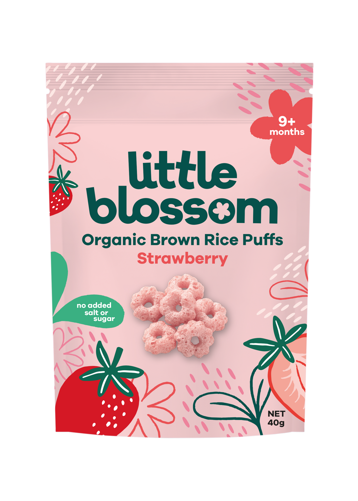 Organic Brown Rice Puffs | Strawberry — Little Blossom Philippines